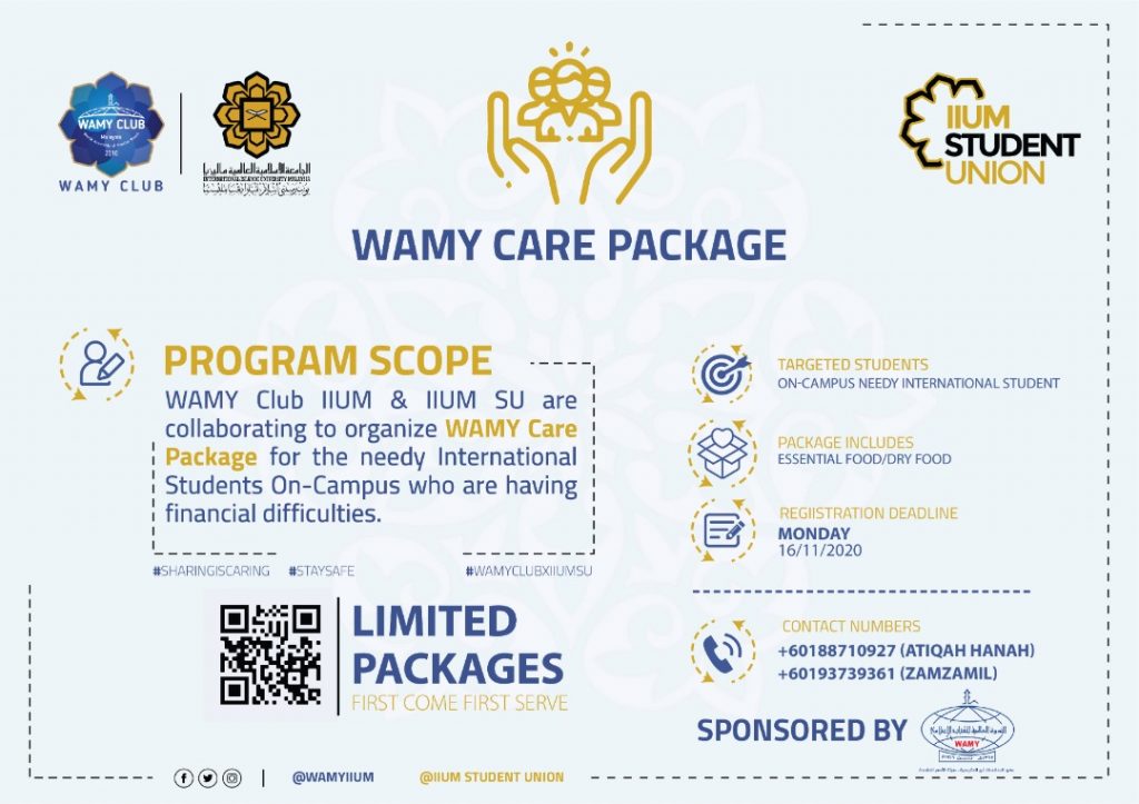 WAMY care packages for on-campus international students – IIUM Today